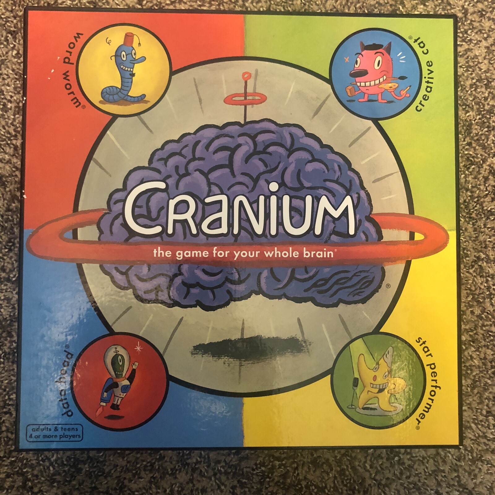 Cranium The Game 4 Your Whole Brain 1998 Outrageous Game Board ...