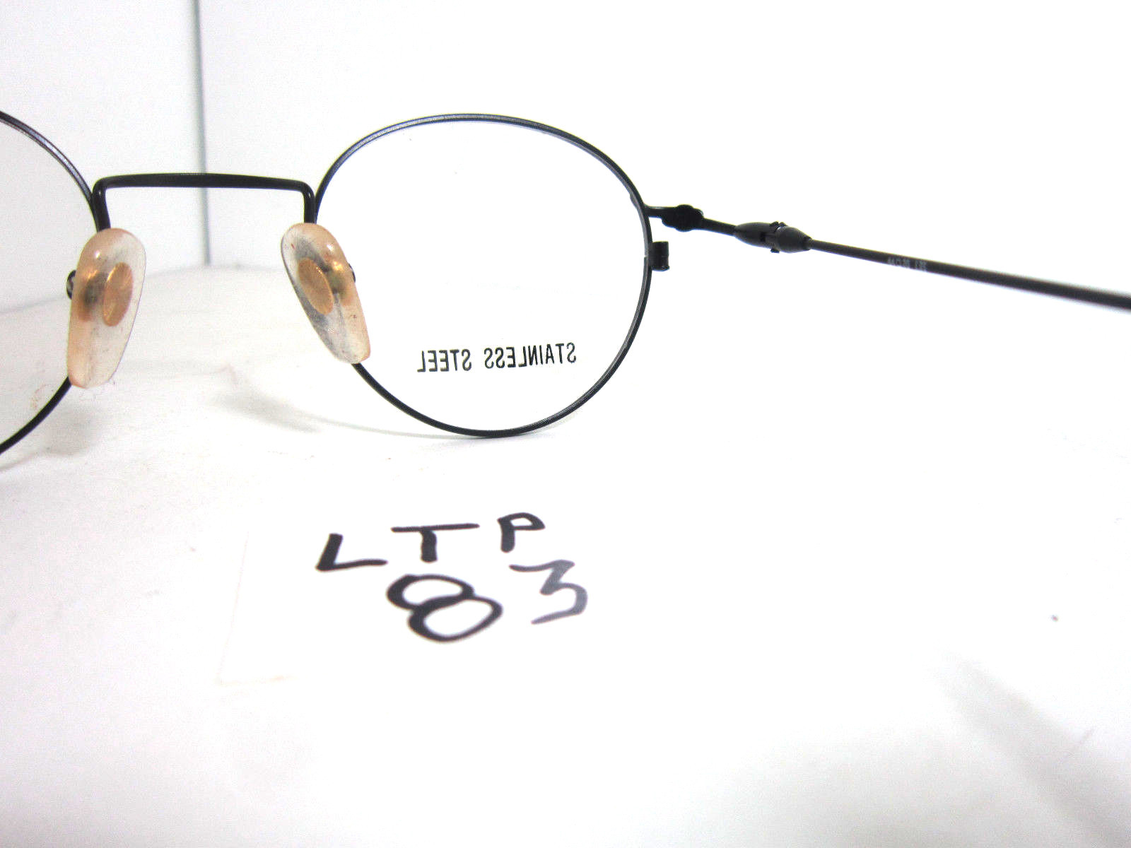 Vtg 80s DE JA VU Eyeglass Frame 876 Matte Black Stainless Steel (LTP-83 ...