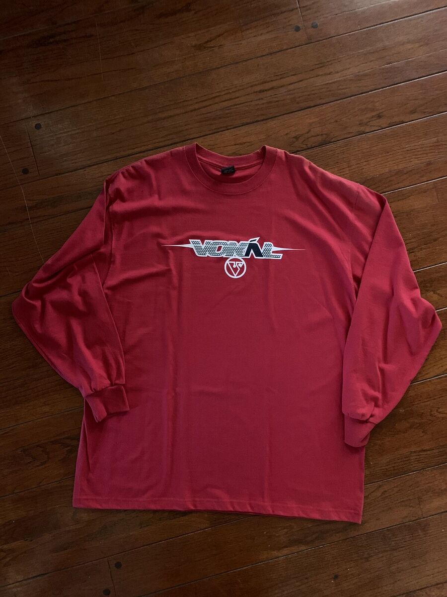 Vintage VOKAL Red Wht Long Sleeve Men's T-Shirt Sz. 2XL NWT Vintage VOKAL Red Wht Long Sleeve Men's T-Shirt Sz. 2XL NWT
