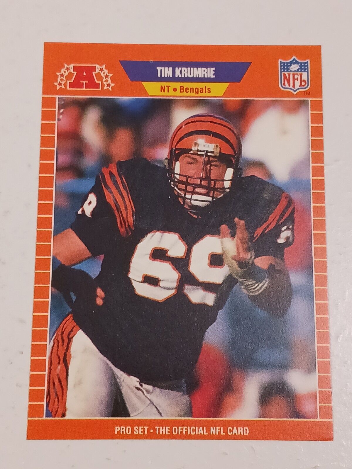Tim Krumrie Cincinnati Bengals 1989 Pro Set Card #63 | eBay