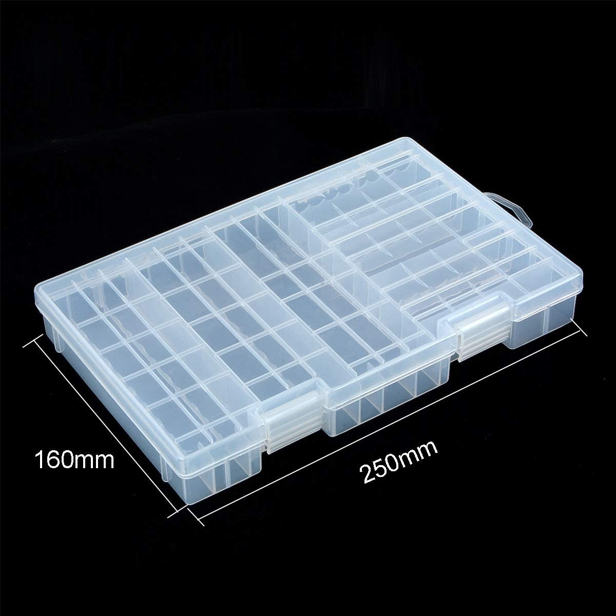 AA AAA Battery Storage Box Organizer Holder Clear Plastic Case ...