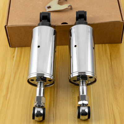 Chrome Adjustable Rear Shocks Set For FS-04503 Harley Softail Heritage ...