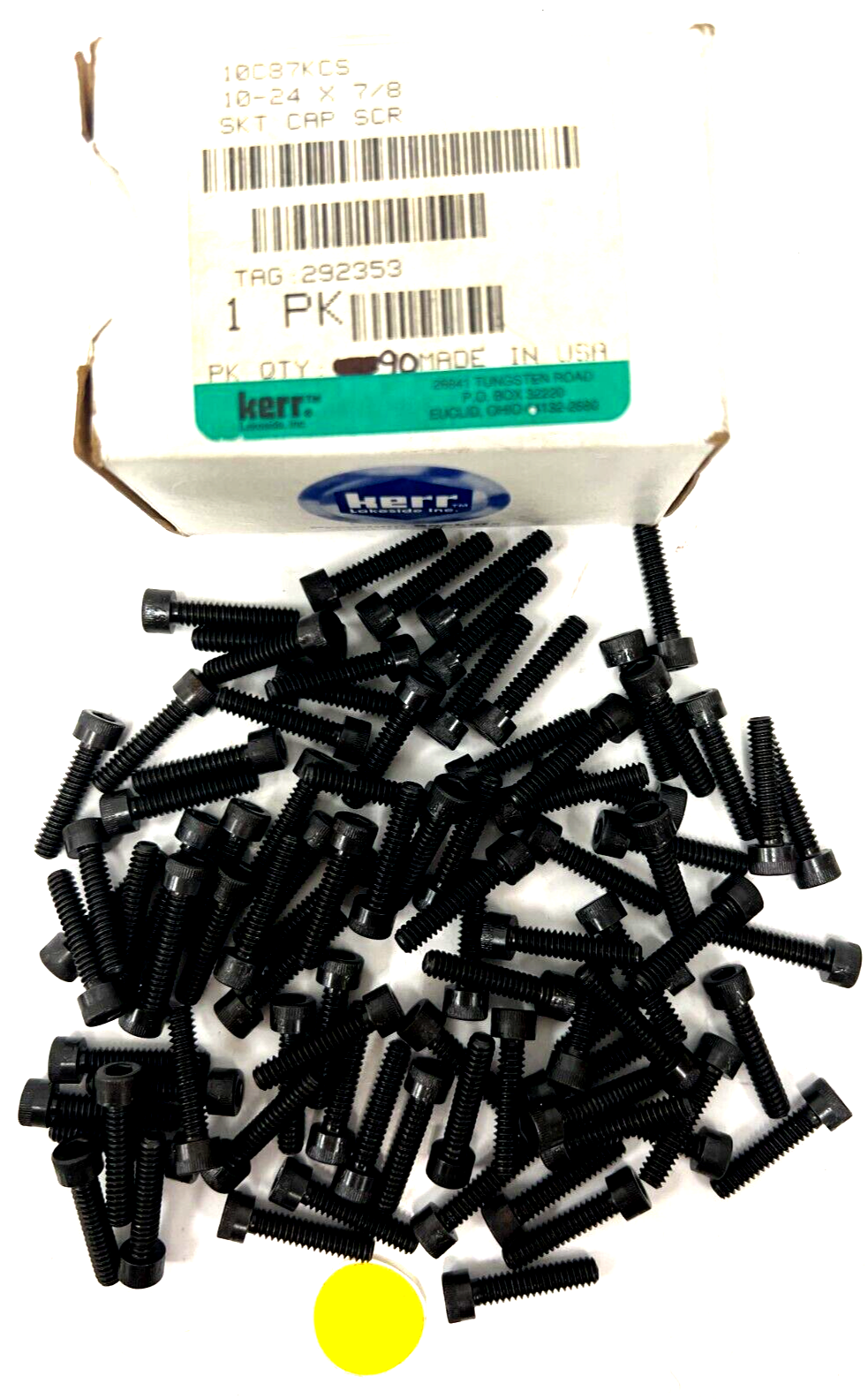 KERR 10-24 X 7/8 HEX SOCKET CAP SCREW LOT OF 80 | eBay