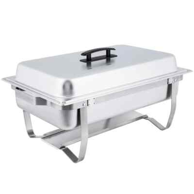 Choice Economy 8 Qt. Full Size Stainless Steel Chafer with Folding ...