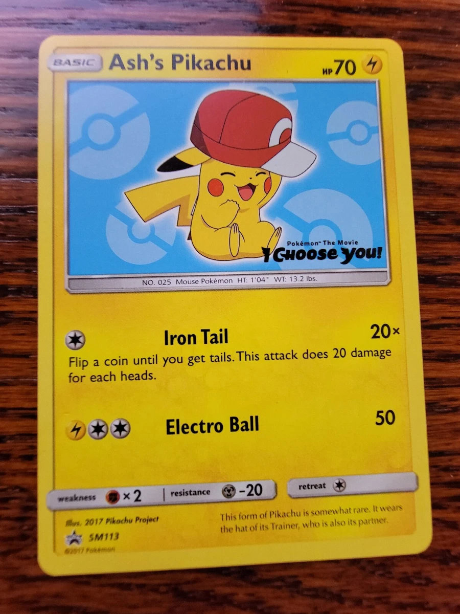 Ashs Pikachu Pokemon Card