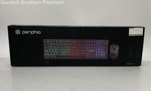 Periphio PER-RBKM-G1-WS Wired Gaming Keyboard & Mouse Combo - Open Box ...