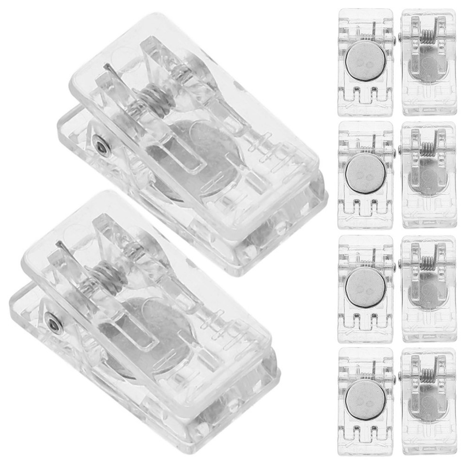 10pcs Magnetic Badge Clips Name Badge Spring Clips Id Card Clips Spring ...