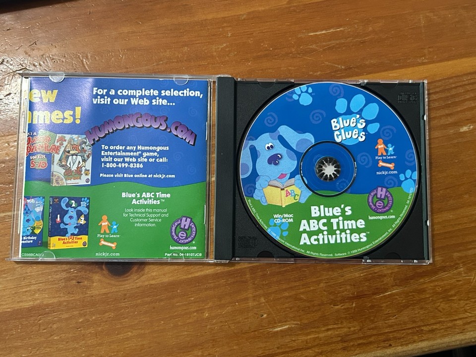 Blue's ABC Time Activities Blue's Clues Cd-Rom PC Game Complete | eBay