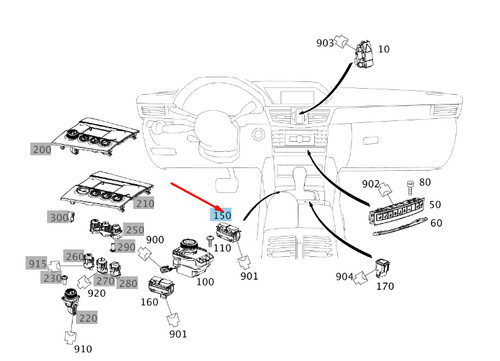 NEW MB E W212 LOWER CONTROL PANEL RIGHT SWITCH BLOCK A2129051402 ...