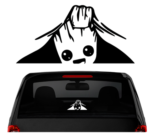 Baby Groot Peeking Car Decal Vinyl Sticker Galaxy Guardians Peek A Boo ...