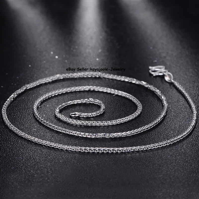 Pure Platinum 950 PT950 Chain Men Women 1.2mm-3.5mm Wheat Link Necklace 16-24in | eBay