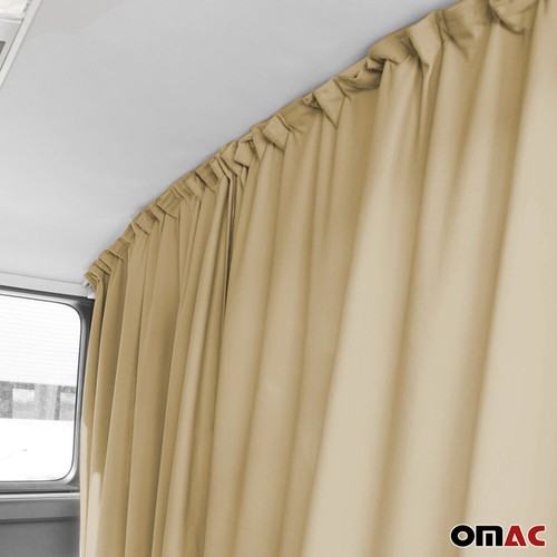 63" x 71" Cab Divider Van Cabin Curtain Campervan Kit Beige For Ram ...