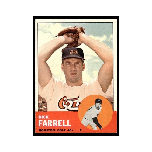 1963 Topps Baseball Card Dick Farrell Houston Colt .45s #277 | eBay