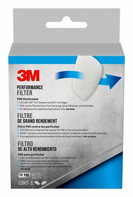 3M P95 Paint Spray and Pesticide Respirator Mask Replacement Filter ...