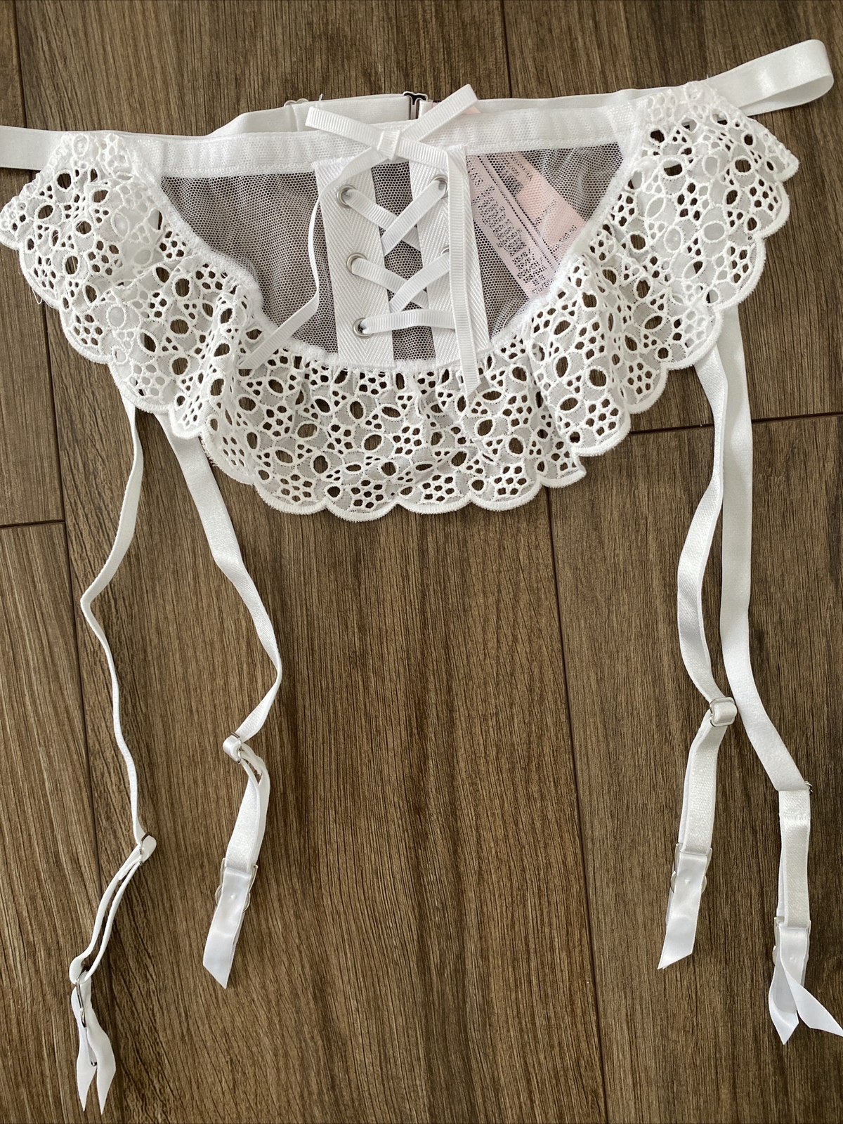 Victoria's Secret Garter Belt Lingerie White Frilly Skirt Extra Small ...
