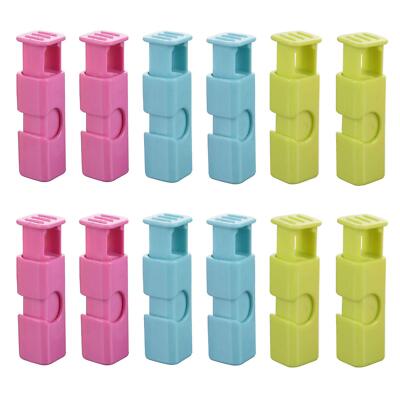 12 Pack Bread Bag Clips Easy Squeeze and Lock Food Storage Bag Clips | eBay