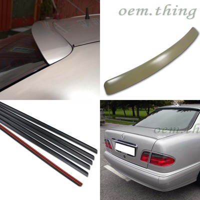 UNPAINTED Fit FOR BENZ E-CLASS W210 4D TRUNK LIP SPOILER + ROOF SPOILER ...