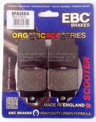 Fits SYM GTS 125 / 250 Joymax 2006 to 2014 EBC Organic FRONT Brake Pads ...