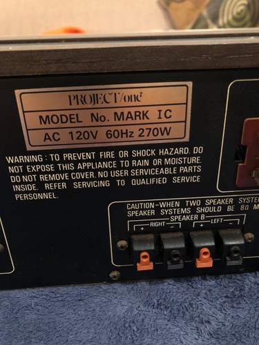 Project One stereo receiver MARK IC Classic silver face model with wood ...