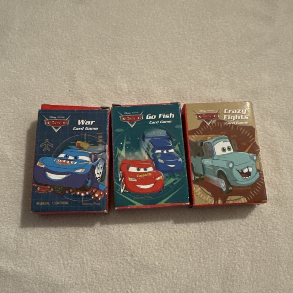Cars Mini Card Games Crazy Eights Go Fish And War | eBay