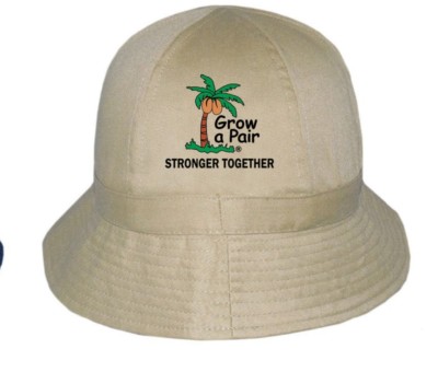 Grow a Pair Bucket, Beach Hat Embroidered "Stronger Together" - BEIGE ...