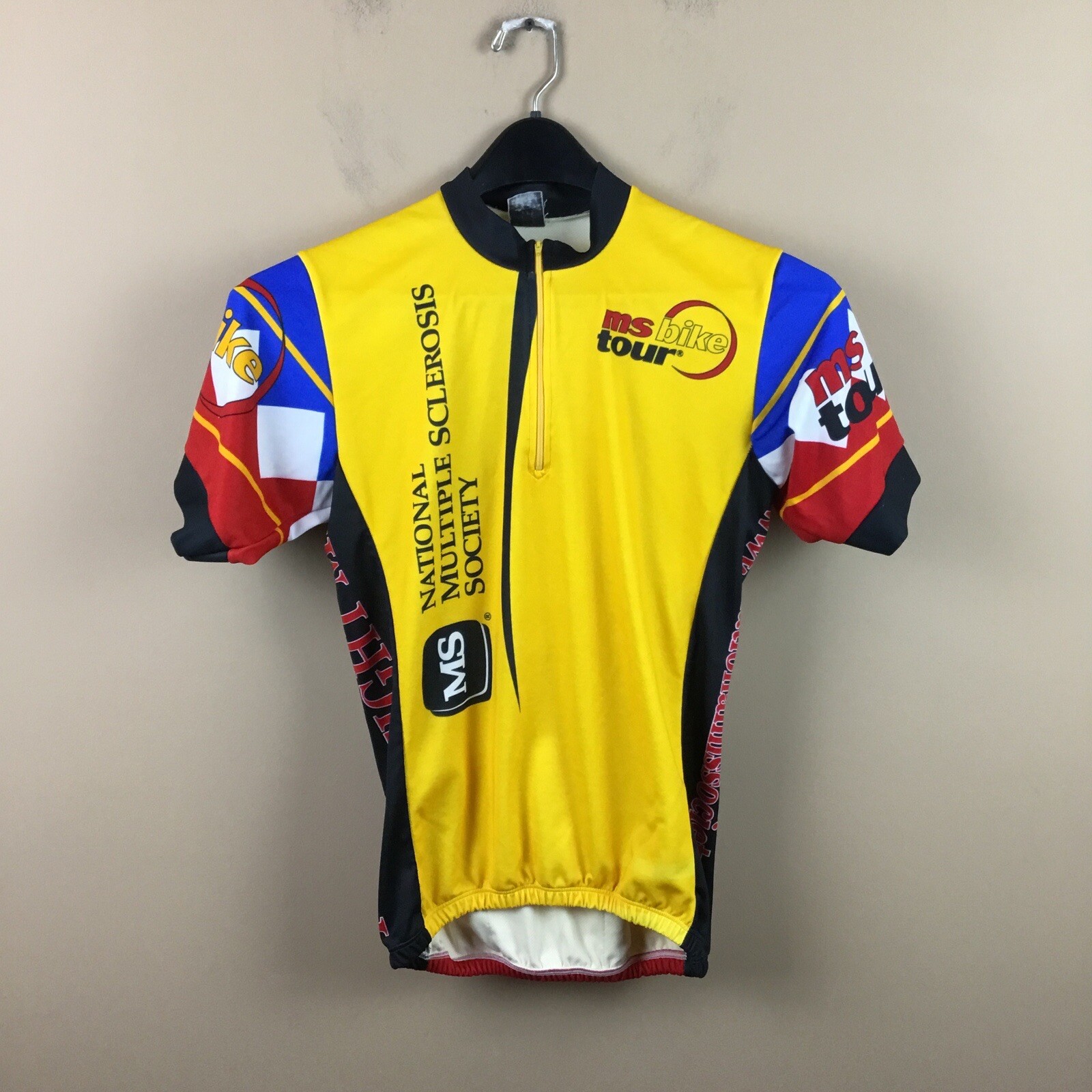 pyro apparel women’s medium yellow 1/4 zip bike cycling jersey | eBay