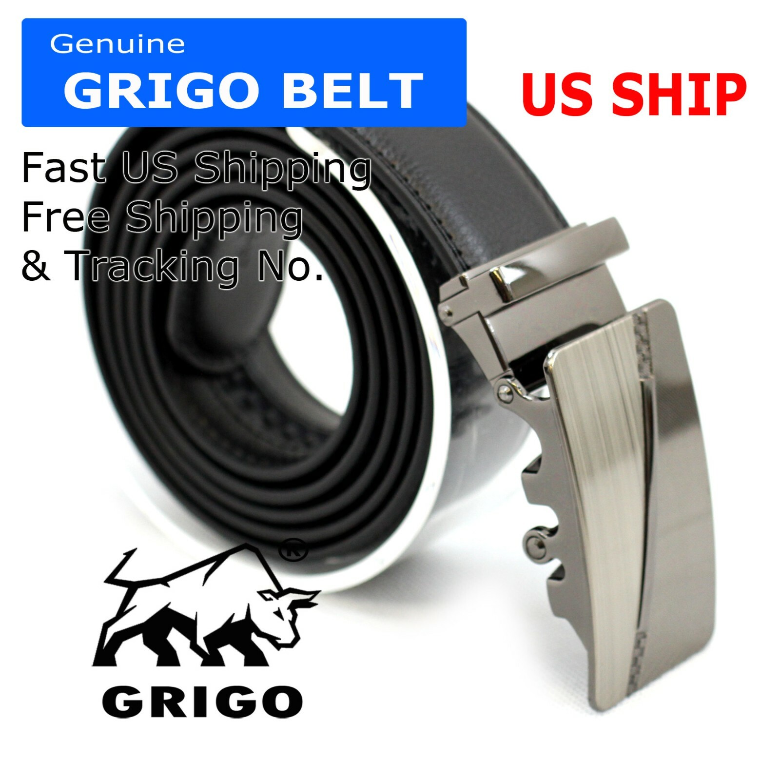 Men's Automatic Click Lock Buckle Waist Strap Dress Comfort Black Belt ...