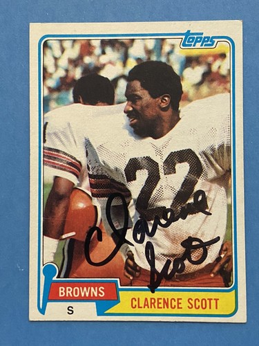 CLARENCE SCOTT Signed 1981 Topps #29 Browns Kansas State Wildcats ...