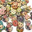 Pkg of 10 SITTING CAT 2-hole Wooden Buttons 1-1/8" x 7/8" (30mm) Crafts ...