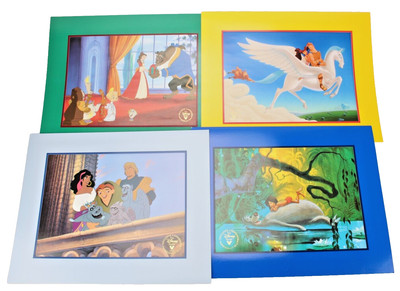 DISNEY LITHOGRAPHS Beauty & Beast, Hercules, Hunchback Notre Dame ...