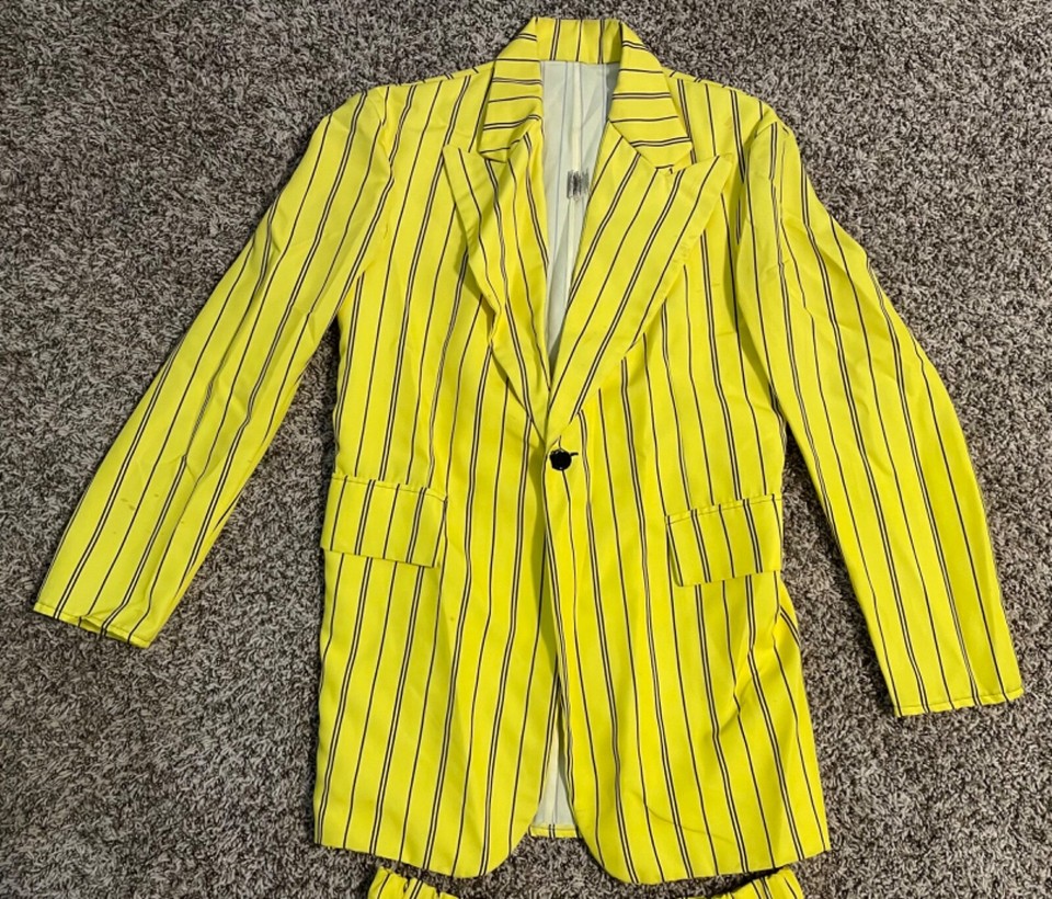 Adult Yellow Gangster or Zoot Suit Large -Jacket 42” Pants W 38-40 ...
