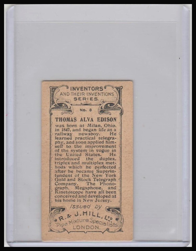 1907 Hill's Inventors and Their Inventions Thomas Edison Phonograph VG ...