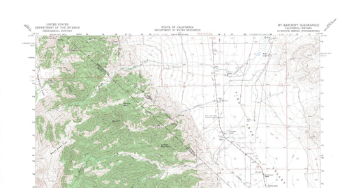 Mt. Barcroft Quadrangle, California-Nevada 1962 Map USGS 15 Minute ...