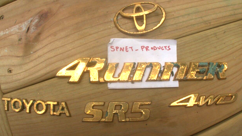 96-02 Toyota 4Runner SR5 Rear Trunk Tailgate Emblems Badges GOLD OEM ...