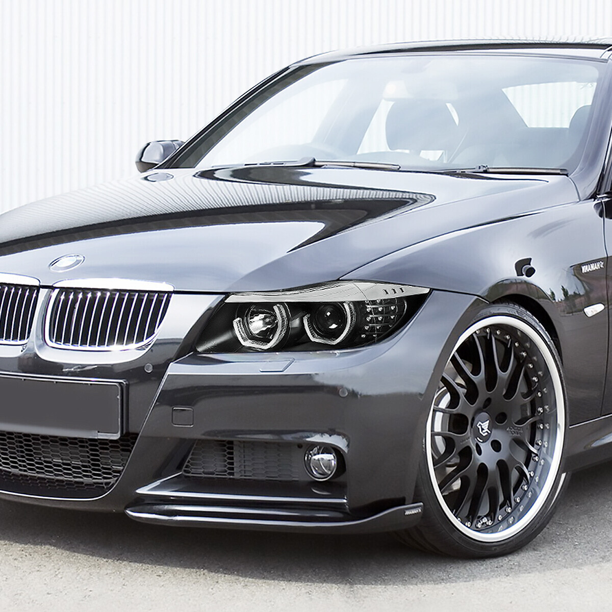 Black 3d Crystal Halo Projector Headlight LED Corner for 09-12 BMW E90 ...