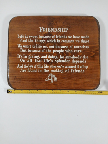 Vintage Home Decor Friendship Sign Plaque 12 x 10 in | eBay