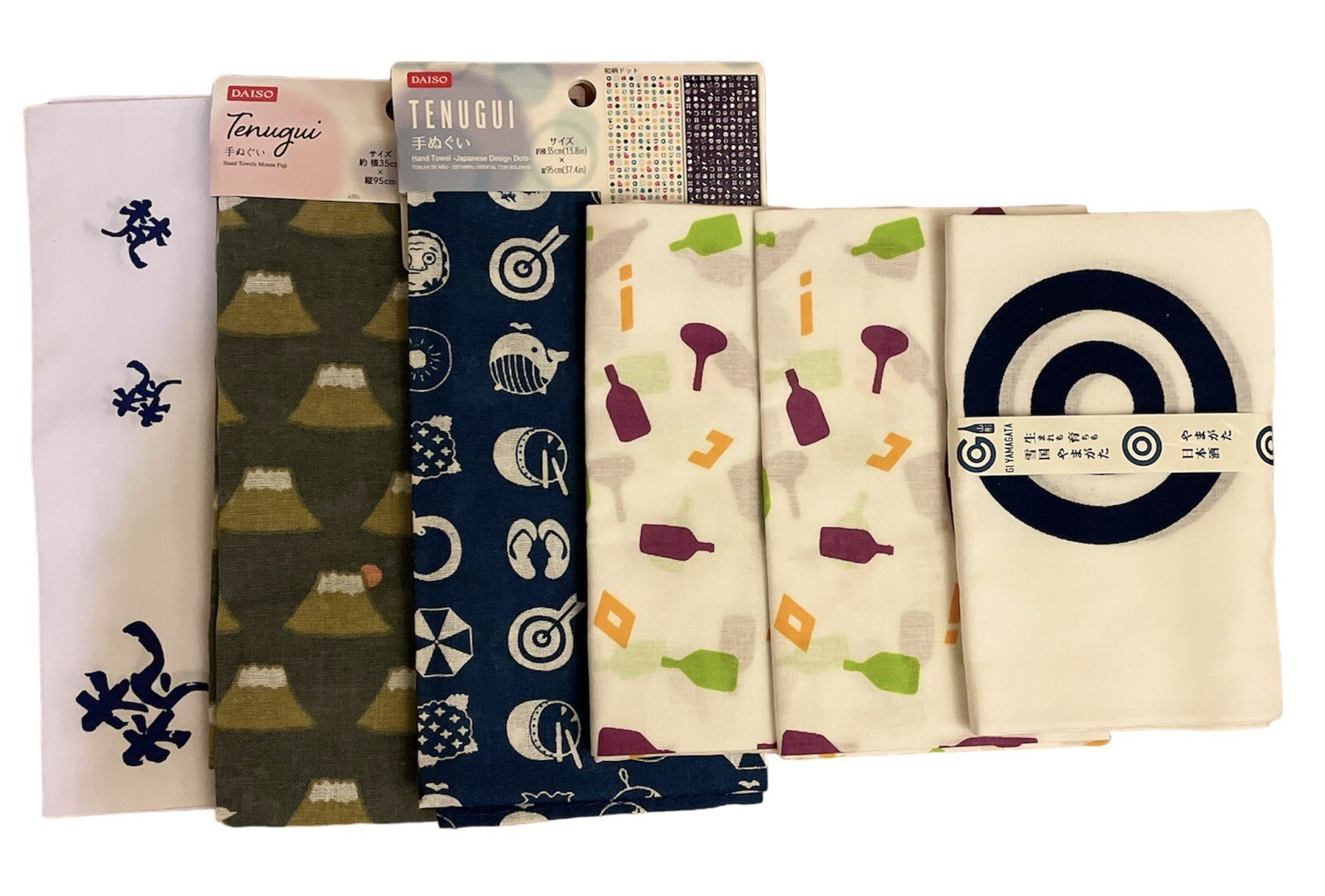 Japanese Cotton Tenugui Headband Hand Towel Bento Cloth Set of 5 | eBay