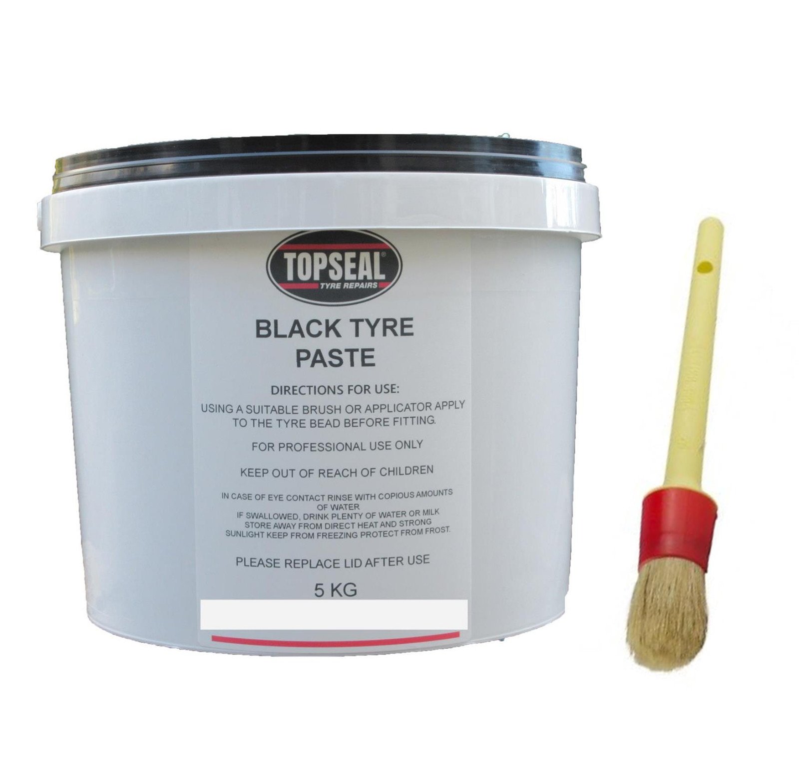Black Tyre Fitting Paste With Brush Premium Lub Tyre Soap 5kg Tub | eBay UK