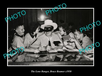 OLD HISTORIC PHOTO OF BRACE BEEMER AS THE LONE RANGER SIGNING ...