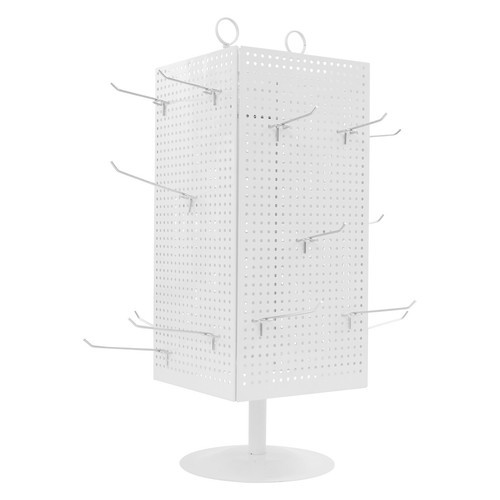 Display Stand, Perforated Panel Display Stand, 4-Sided Revolving ...