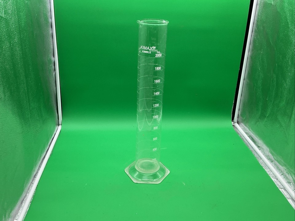 2 Liter Graduated Cylinder Glass Kimble Kimax | eBay