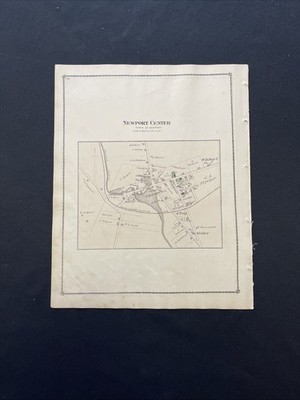 1878 Antique Map Newport Center Vermont & West Derby VT by FW Beers ...