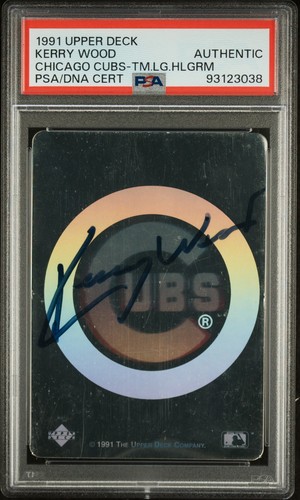 1991 Upper Deck Team Holograms Chicago Cubs Kerry Wood PSA Authentic ...