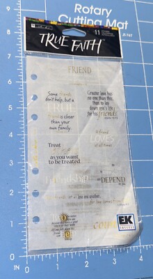 RARE Sticko True Faith Religious Bible Verses Friendship Scrapbooking ...