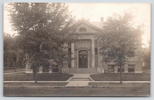 Manchester Iowa~Carnegie Library Before Addition~c1910 Real Photo ...