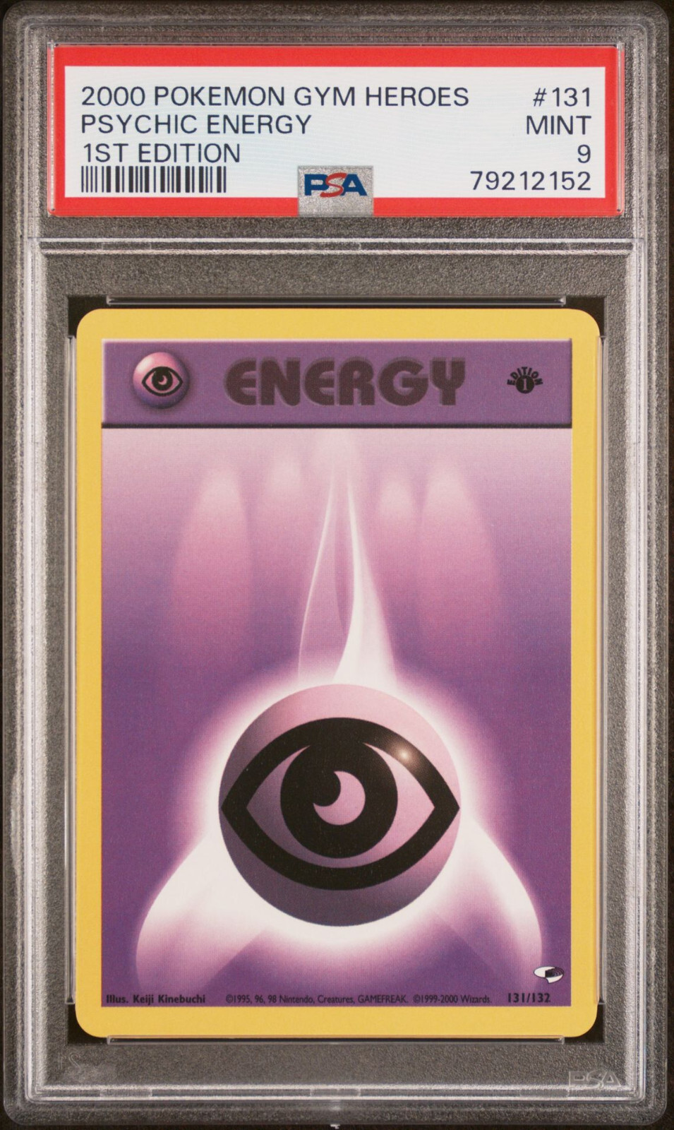 PSA 9 2000 Pokemon Gym Heroes 1st Edition 131 Psychic Energy MINT | eBay