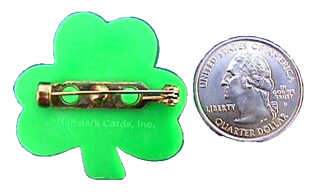 Hallmark PIN St Patrick Vintage SHAMROCK PUFFED Lucky Irish 1978 ...