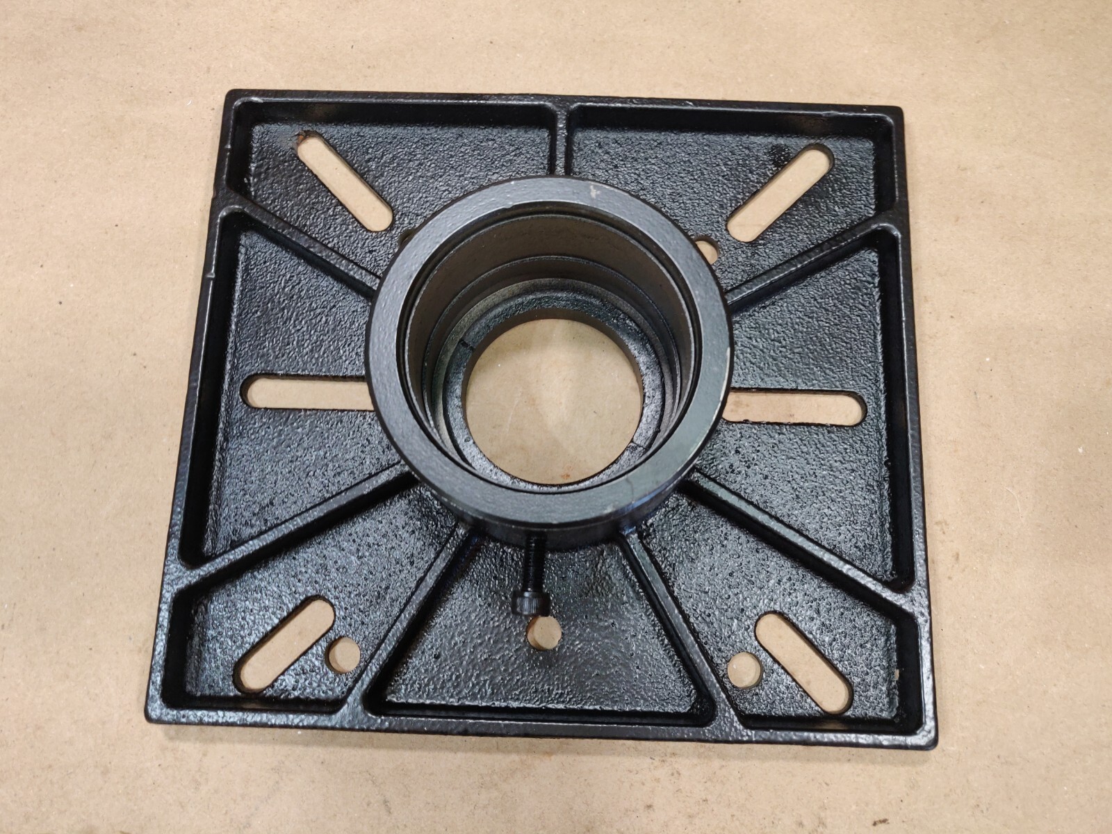 Drill Press Table 11" x 10" x 7/8" Thick plate 3 1/2" bore, 2 3/4" Bore ...