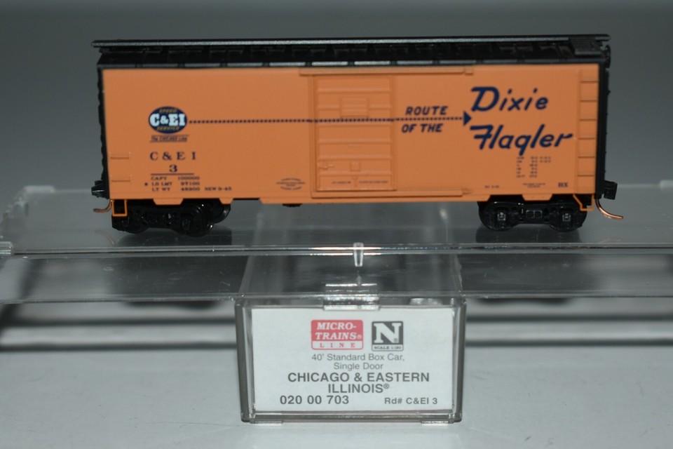 N Scale MTL 02000703 Chicago & Eastern Illinois 40' Single Door Boxcar ...