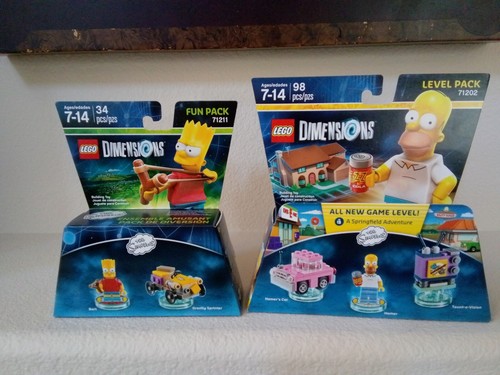 LEGO Dimensions The Bart Simpsons Gravity Sprinter Fun Pack & Homer ...